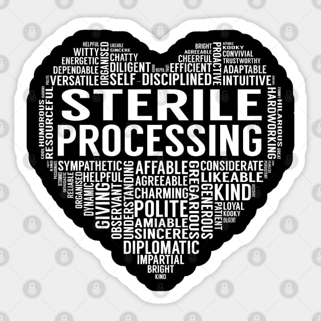 Sterile Processing Heart - Sterile Processing - Sticker | TeePublic
